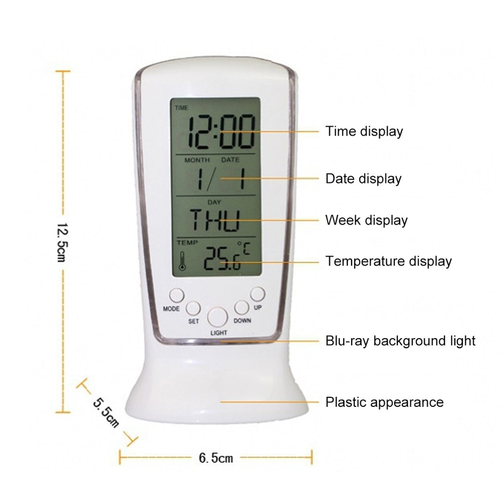 Digital Alarm Clock with Blue Backlight – The Decor House