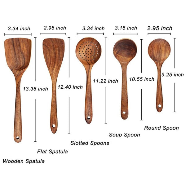 Natural Kitchen Utensil Set - The Decor House