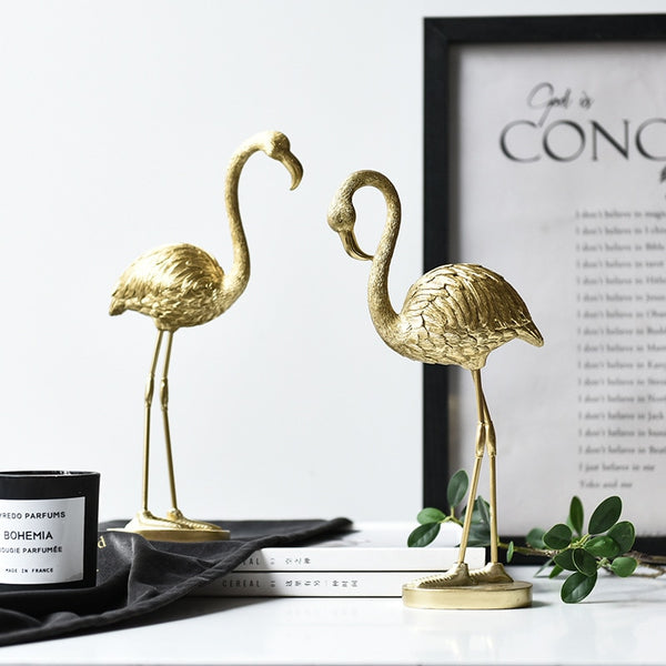 Gold Flamingo Decorative Ornament - The Decor House